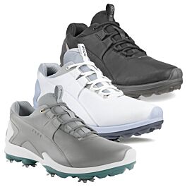 Ecco Mens BIOM Tour Fluidform Waterproof Spiked Leather Golf Shoes