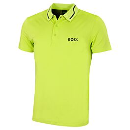 Hugo Boss Mens Paddytech Flat Knit 3 Button Golf Polo Shirt