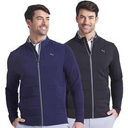 Puma Mens Cloudspun Fleece Stretch Wicking Hybrid Golf Jacket
