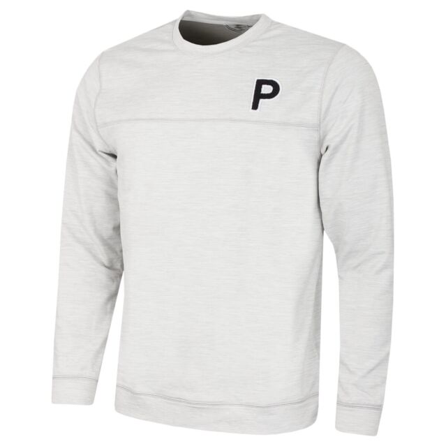 Puma Golf Mens Cloudspun Mositure Wicking Patch Crew Neck Golf Sweater