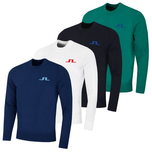 J.Lindeberg Mens Gus Lightweight Jacquard Knitted Sweater