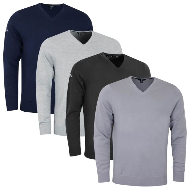 Callaway Mens 2024 Ribbed V-Neck Merino Sweater