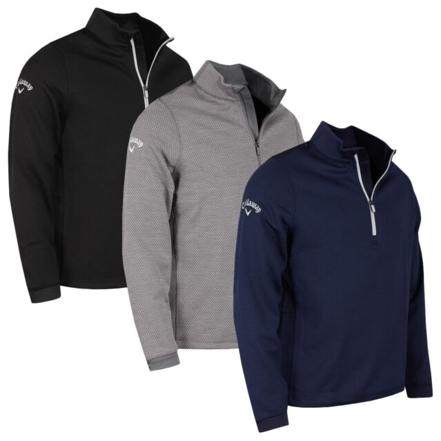 Callaway Golf Mens 2024 Hex Textured Sustainable Thermal Fleece Sweater