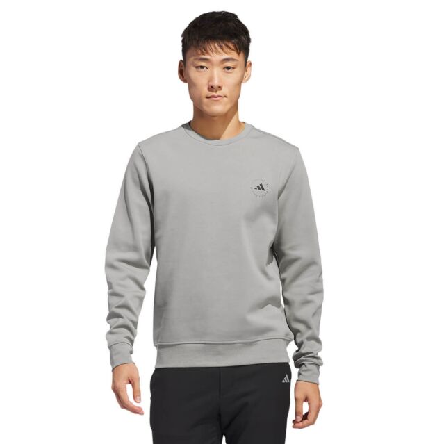 adidas Golf Mens Core Crew Neck Logo Sweater